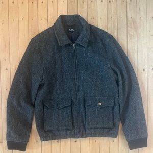 A.P.C. | Jackets & Coats | Apc X Harris Tweed Bomber Jacket | Poshmark